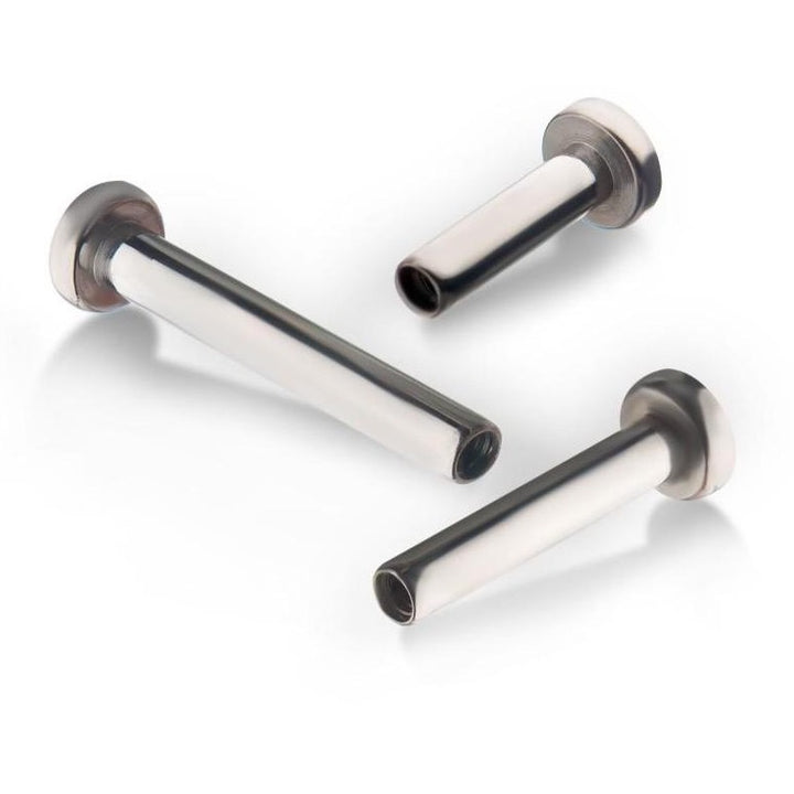 Titanium Internally Threaded Micro Labret Pin 3mm Base – The Piercing Suite